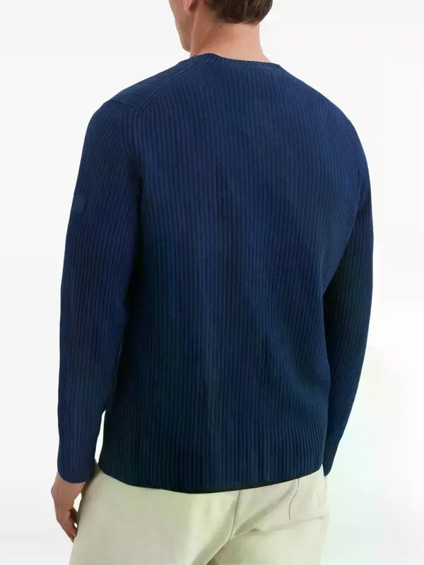 Marc O'polo Ribbed Crew Neck Sweater - Blue