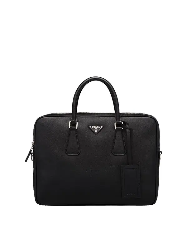 Prada Saffiano Leather Work Bag - Black