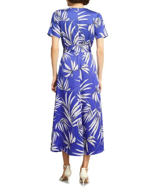 HOBBS LONDON Ripsley Palm Print Midi Dress