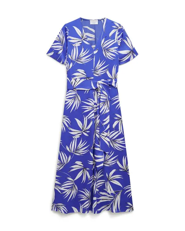 HOBBS LONDON Ripsley Palm Print Midi Dress