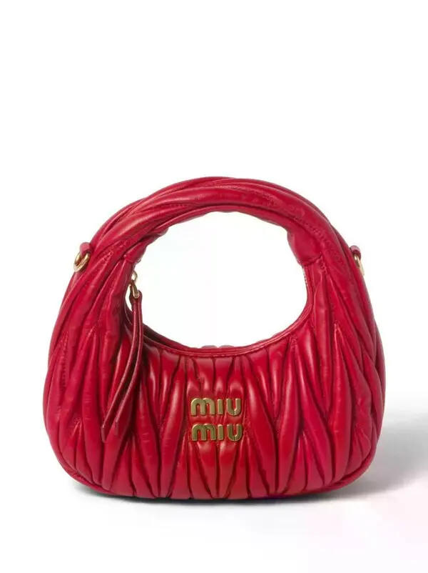 Miu Miu Mini Wander Matelassé-effect Shoulder Bag - Red