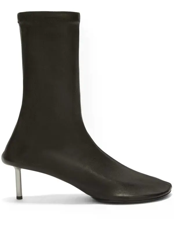 JIL SANDER 60mm Leather Ankle Boots