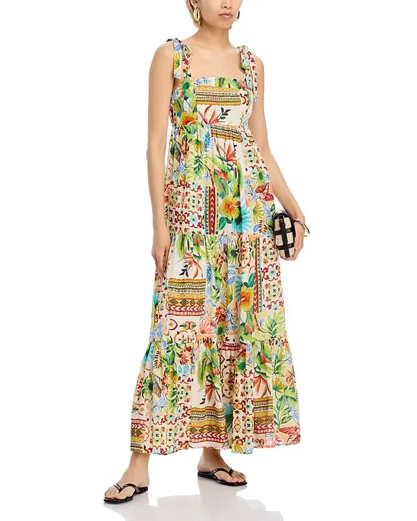 Aqua Palm Tie Strap Maxi Dress Exclusive