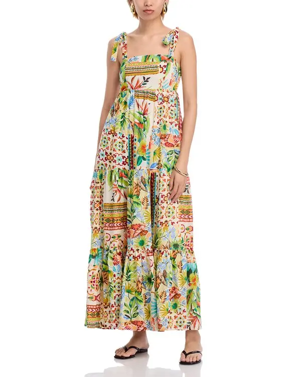 Aqua Palm Tie Strap Maxi Dress Exclusive