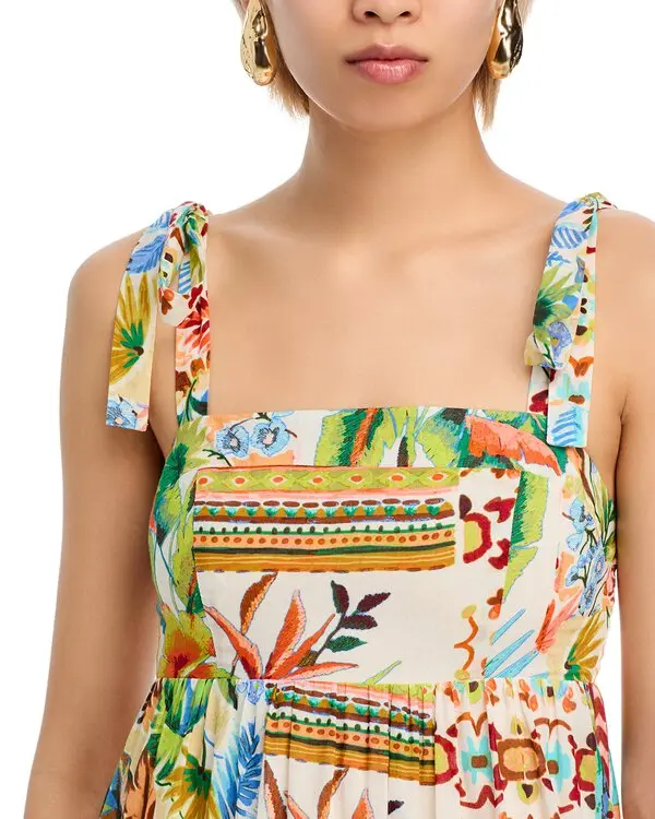 Aqua Palm Tie Strap Maxi Dress Exclusive