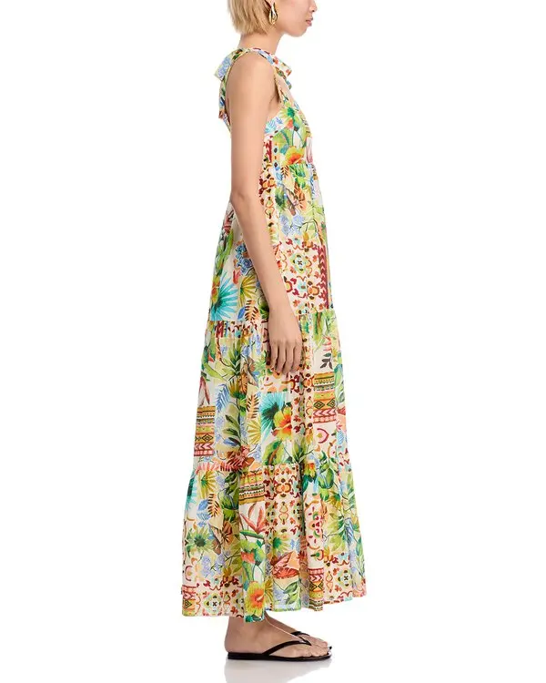 Aqua Palm Tie Strap Maxi Dress Exclusive