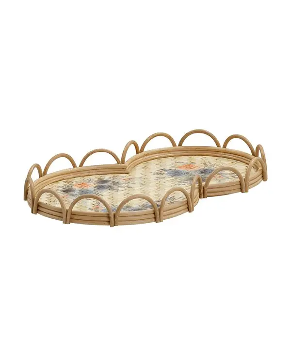 TOV FURNITURE Corey Figure Eight Bamboo Tray - Multi,natural