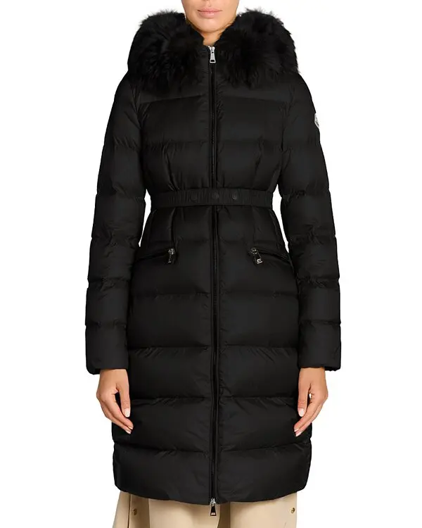 Moncler Boedic Belted Puffer Coat - Black