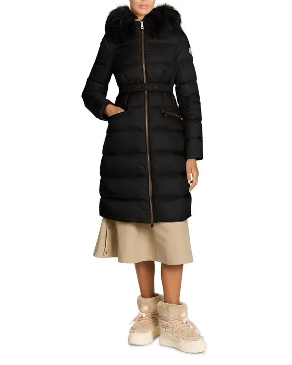 Moncler Boedic Belted Puffer Coat - Black