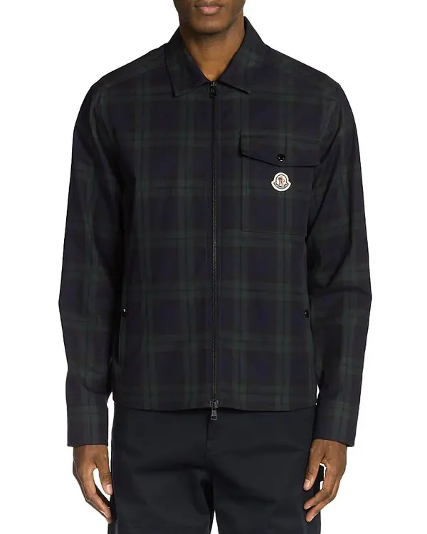 Moncler Plaid Zip-front Jacket - Black