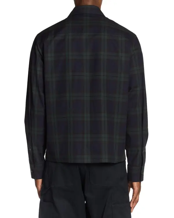Moncler Plaid Zip-front Jacket - Black