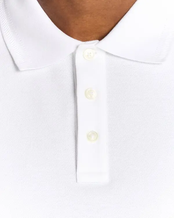 Moncler Short Sleeve Logo Polo Shirt - White