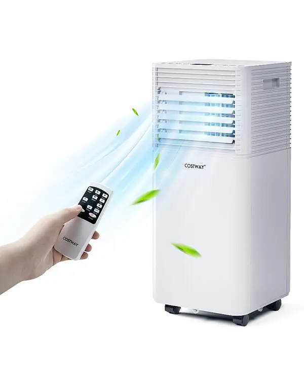 COSTWAY 8000 Btu Portable Air Conditioner 3-in-1 Air Cooler W/dehumidifier - White