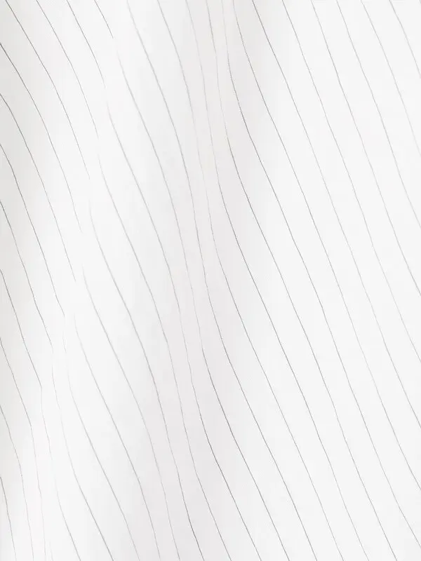 JW Anderson Pleated Pinstriped Poplin Mini Skirt