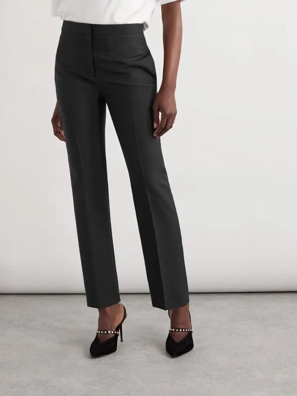 Alexander McQueen Wool And Mohair-blend Tapered Pants