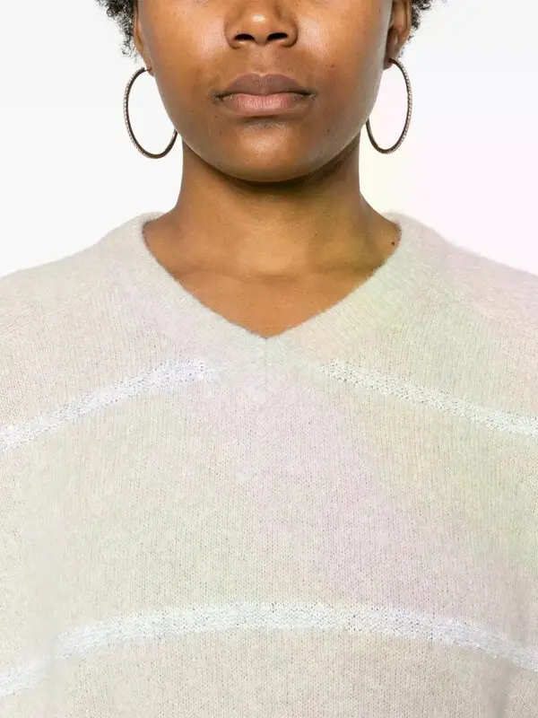 Brunello Cucinelli Striped Sequin-embellished Jumper
