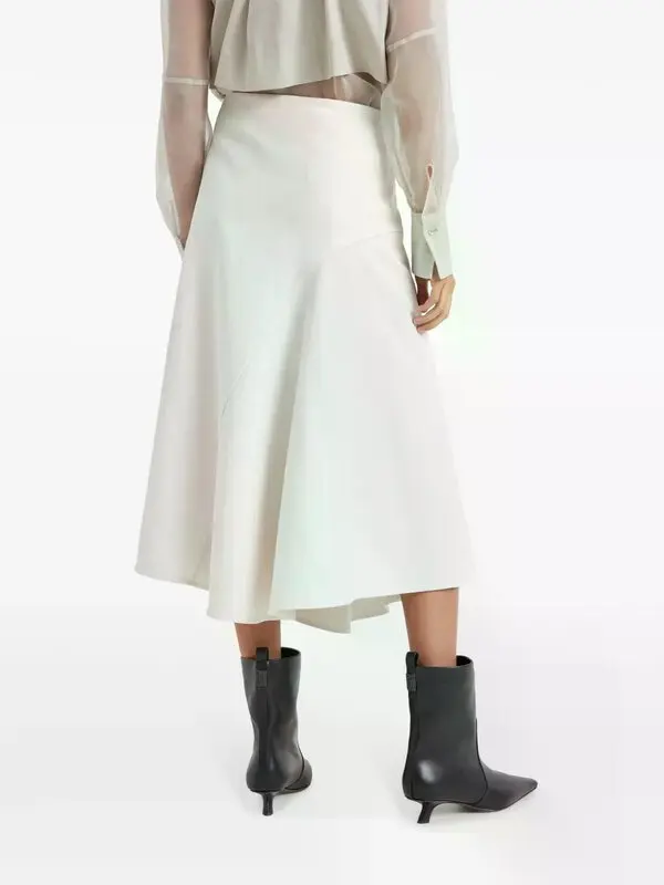 Brunello Cucinelli Asymmetric A-line Midi Skirt