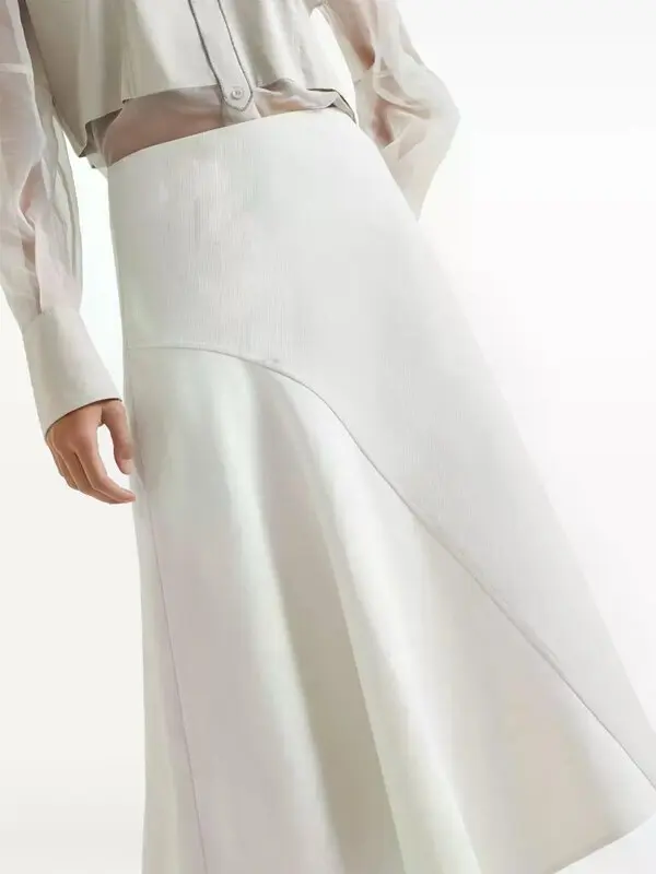 Brunello Cucinelli Asymmetric A-line Midi Skirt