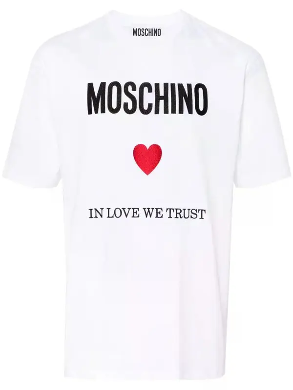 Moschino Logo-embroidered Cotton T-shirt