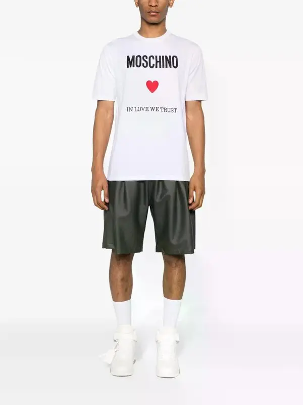Moschino Logo-embroidered Cotton T-shirt