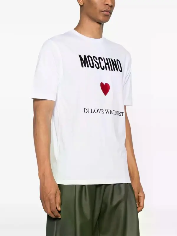 Moschino Logo-embroidered Cotton T-shirt