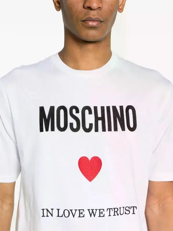 Moschino Logo-embroidered Cotton T-shirt