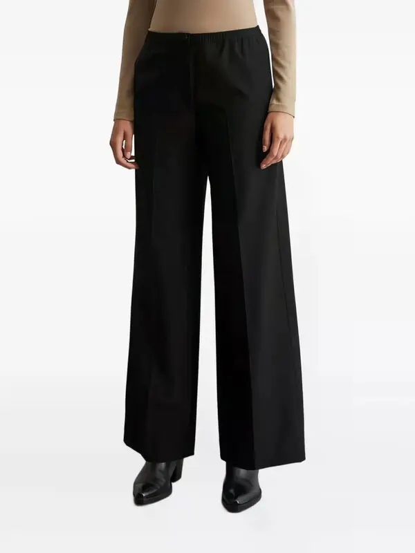Marc O'polo Pressed-crease Trousers - Black