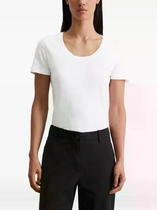Marc O'polo Scoop-neck Short-sleeve T-shirt - White
