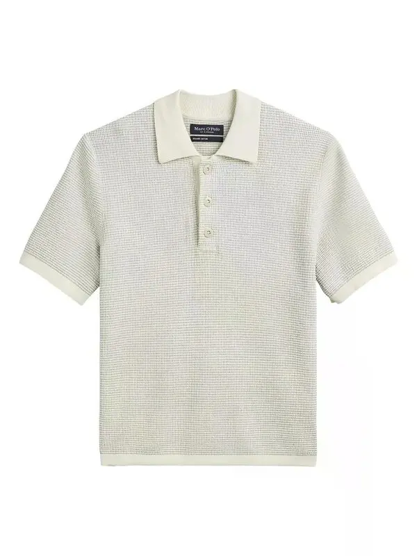 Marc O'polo Textured Short-sleeve Polo Shirt - Neutrals