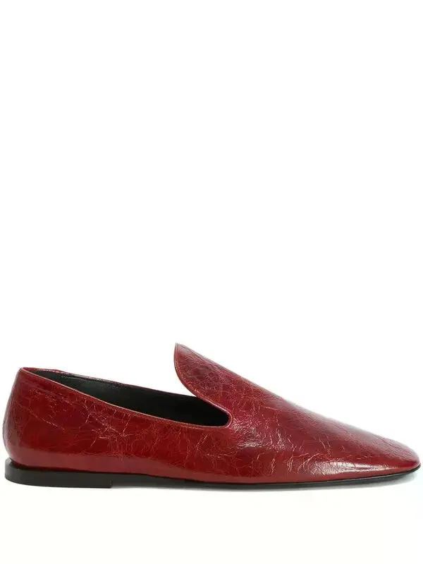 JIL SANDER Leather Loafers - Red
