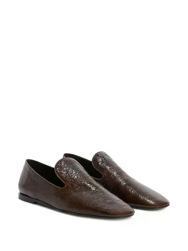 JIL SANDER Leather Loafers - Brown