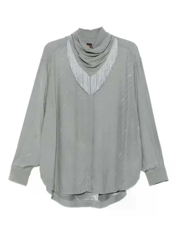 BOSS Fringe-detail Blouse