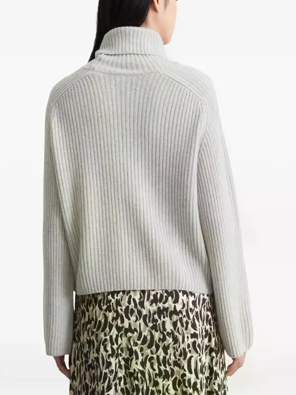 Marc O'polo Turtleneck Ribbed Jumper - Grey