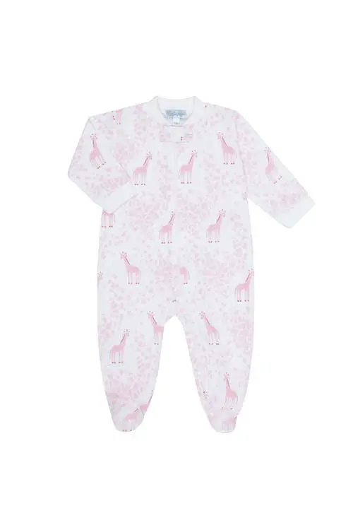 NELLAPIMA Giraffe Print Footie - Pink