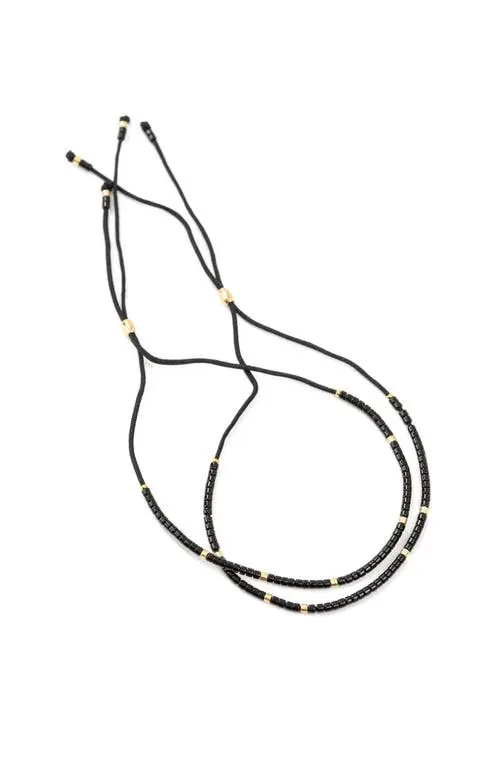 EMERSON & OLIVER Set Of Beaded Friendship Bracelets - Black