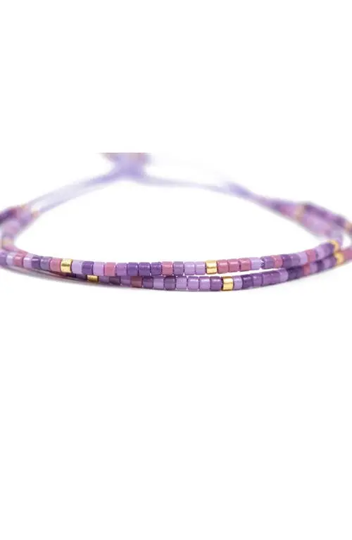 EMERSON & OLIVER Set Of Beaded Friendship Bracelets - Purple
