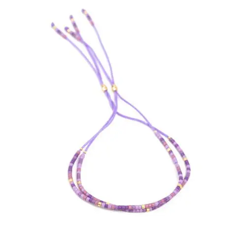 EMERSON & OLIVER Set Of Beaded Friendship Bracelets - Purple