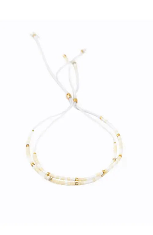 EMERSON & OLIVER Set Of Beaded Friendship Bracelets - White