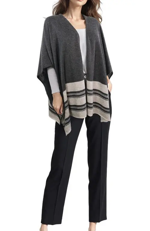 Portolano Lightweight Cashmere Shawl - Grey Combo