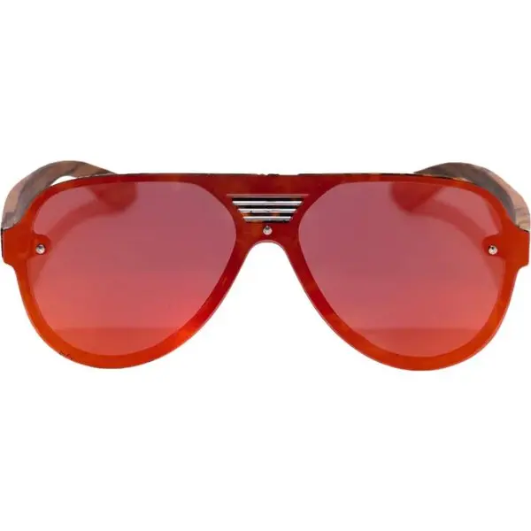 TRIBAL ËYËS Amber 74mm Aviator Sunglasses