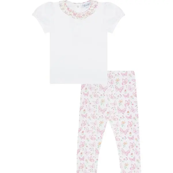 NELLAPIMA Butterflies Tee And Leggings Set - Pink