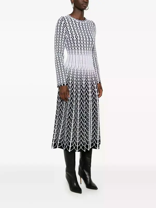 ANTONINO VALENTI Striped Knit Midi Dress
