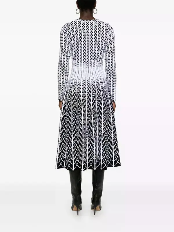 ANTONINO VALENTI Striped Knit Midi Dress