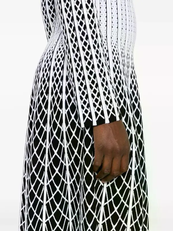 ANTONINO VALENTI Striped Knit Midi Dress