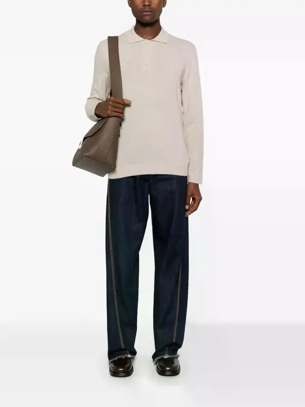 ZANONE Marl-knit Polo Shirt - Neutrals