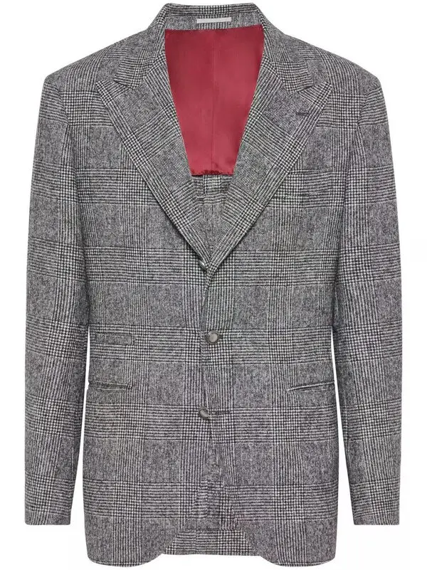 Brunello Cucinelli Single-breasted Checked Blazer