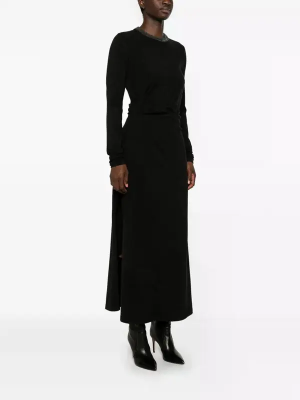 Brunello Cucinelli Draped Jersey Maxi Dress