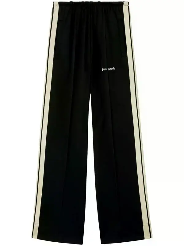 Palm Angels Logo-embroidered Wide-leg Track Pants