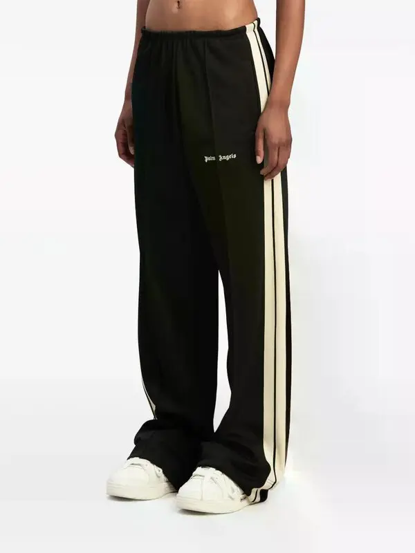 Palm Angels Logo-embroidered Wide-leg Track Pants