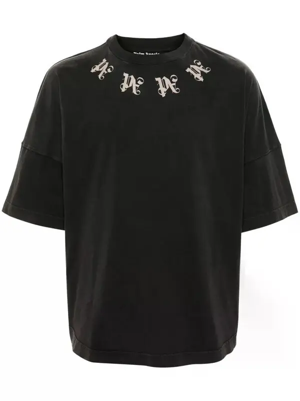 Palm Angels Monogram-print Cotton T-shirt